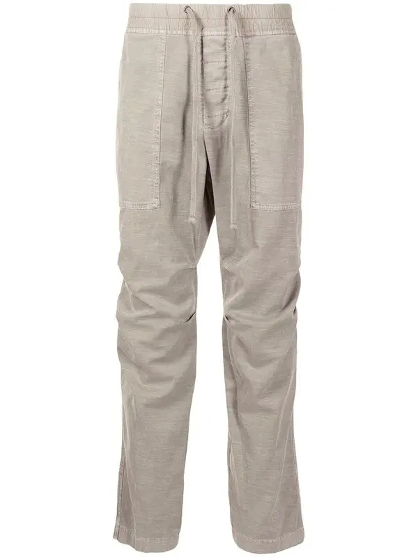 JAMES PERSE Straight-leg Cotton Drawstring Trousers
