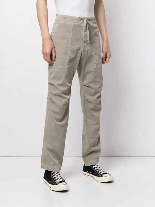 JAMES PERSE Straight-leg Cotton Drawstring Trousers