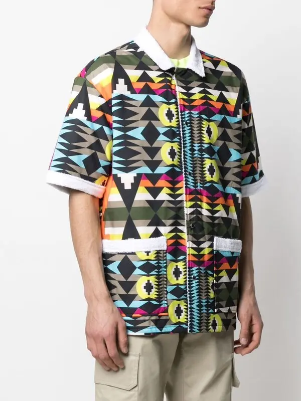 COUNTY OF MILAN Geometric-print Short-sleeve Shirt