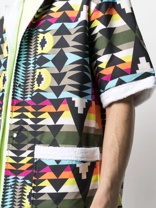 COUNTY OF MILAN Geometric-print Short-sleeve Shirt
