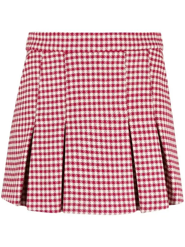Red Valentino Gingham Dart-detailing Shorts