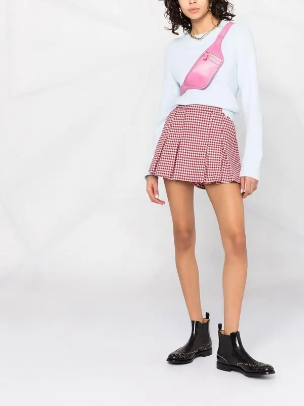 Red Valentino Gingham Dart-detailing Shorts
