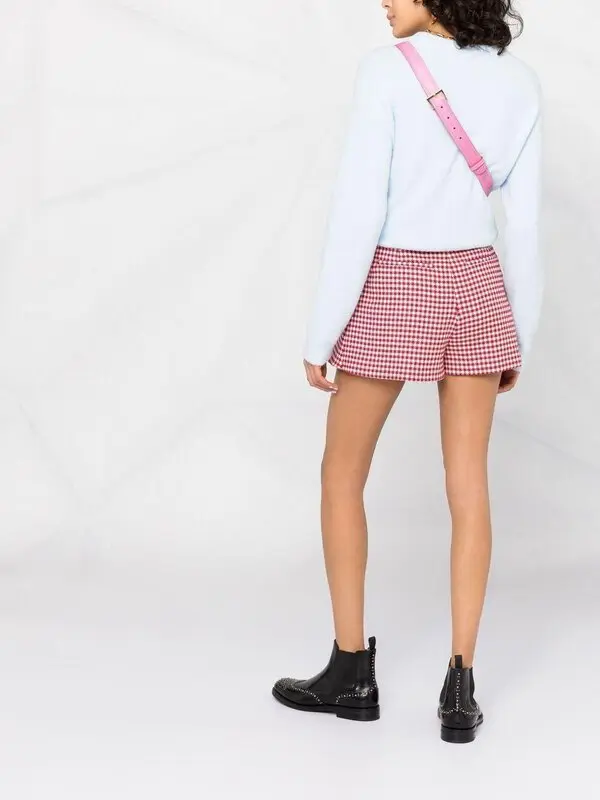 Red Valentino Gingham Dart-detailing Shorts