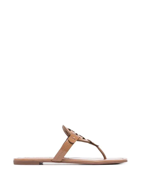 Tory Burch Miller Laser-cut Logo Sandals - Brown