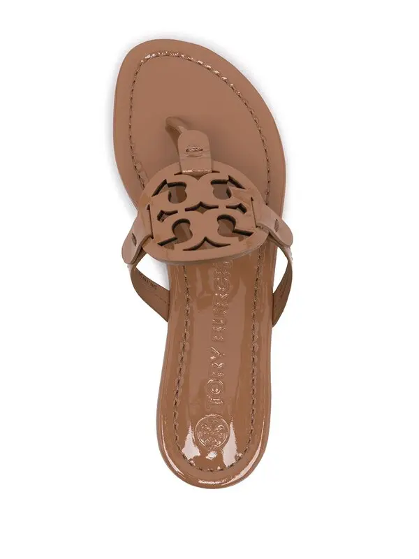 Tory Burch Miller Laser-cut Logo Sandals - Brown
