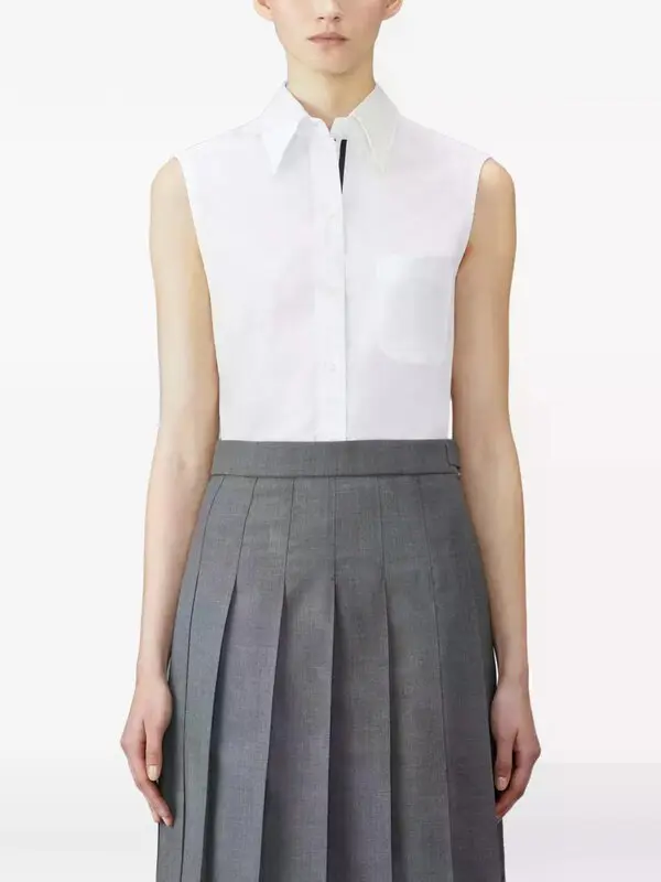 Thom Browne Grosgrain Shirt - Optic White