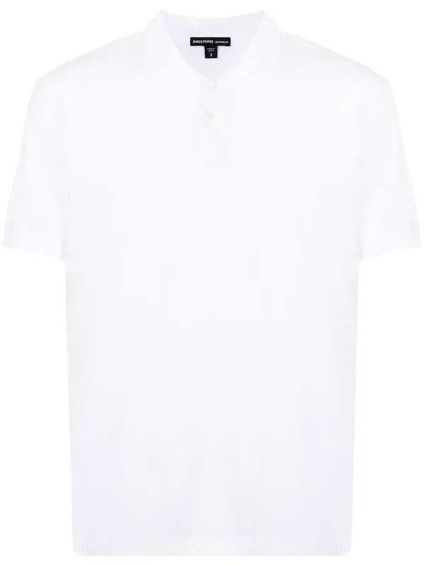 JAMES PERSE Luxe Lotus Jersey Polo Shirt - White