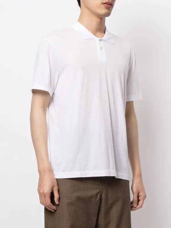 JAMES PERSE Luxe Lotus Jersey Polo Shirt - White