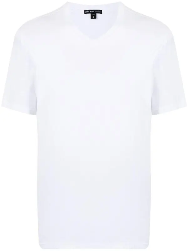 JAMES PERSE Luxe Lotus Jersey V-neck T-shirt - White