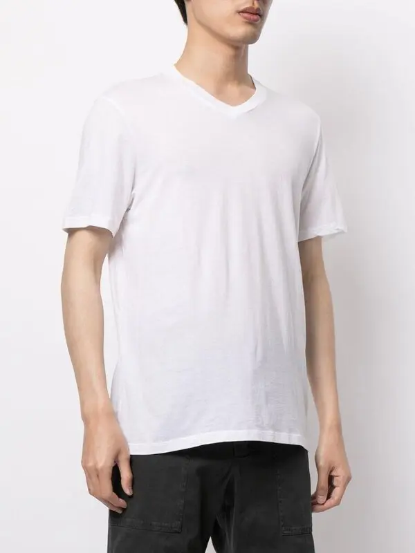 JAMES PERSE Luxe Lotus Jersey V-neck T-shirt - White