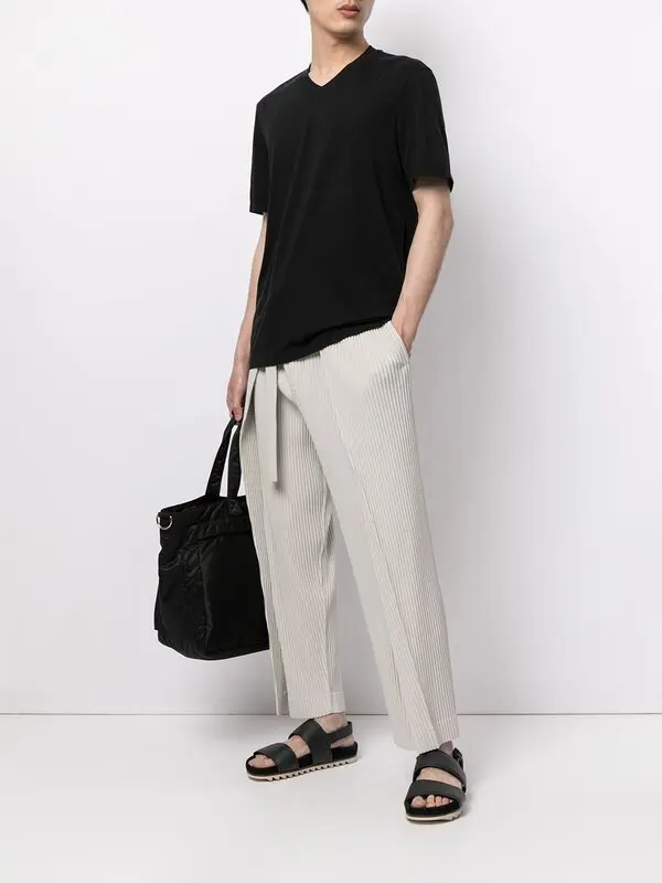 JAMES PERSE Lotus V-neck T-shirt - Black