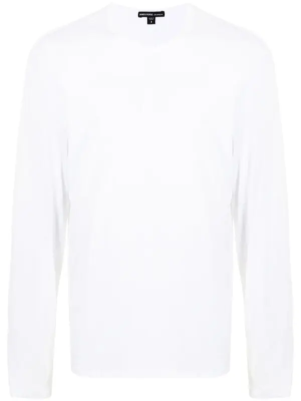 JAMES PERSE Luxe Lotus Jersey Crew Neck Top - White
