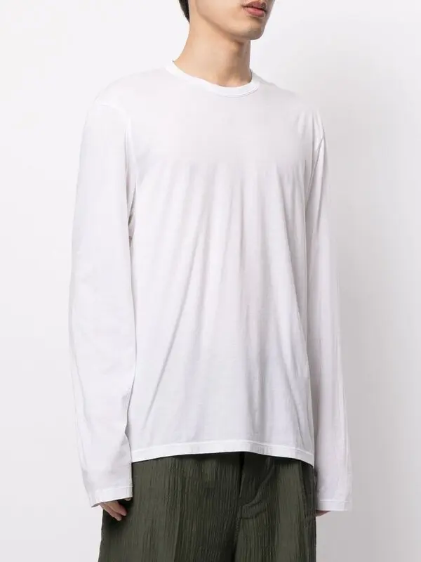 JAMES PERSE Luxe Lotus Jersey Crew Neck Top - White