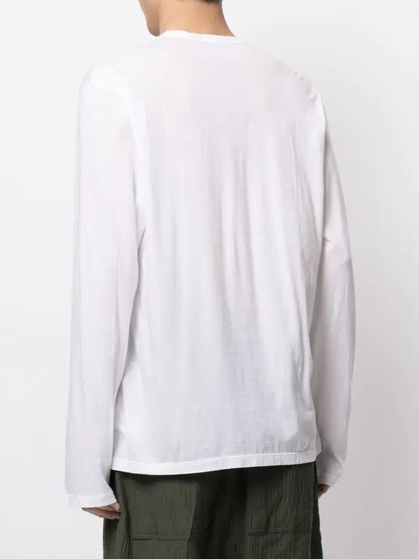 JAMES PERSE Luxe Lotus Jersey Crew Neck Top - White