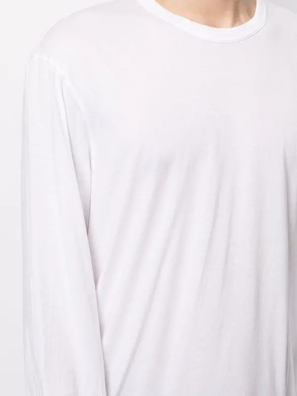 JAMES PERSE Luxe Lotus Jersey Crew Neck Top - White