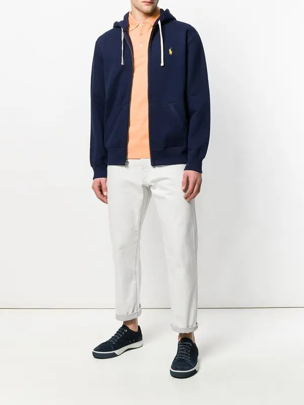 Polo Ralph Lauren Zip-up Hoodie With Drawstring