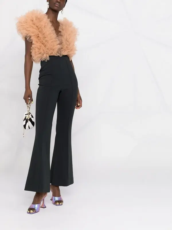 Alchemy Fashions X Lia Aram Organza Ruffle Bodysuit - Neutrals