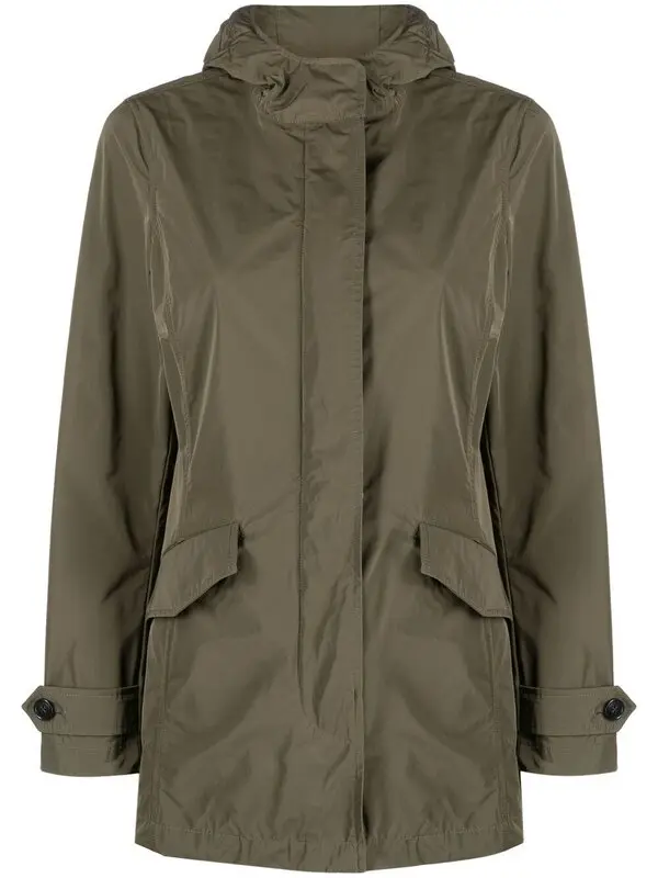 Woolrich Lightweight Hooded Parka - Green