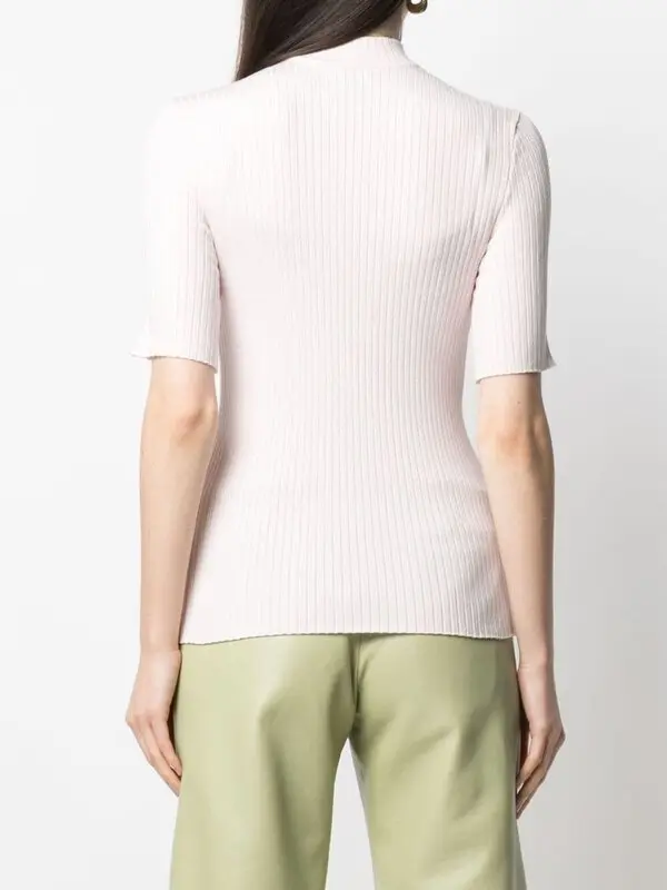 COURREGES Logo-embroidered Ribbed Sweater