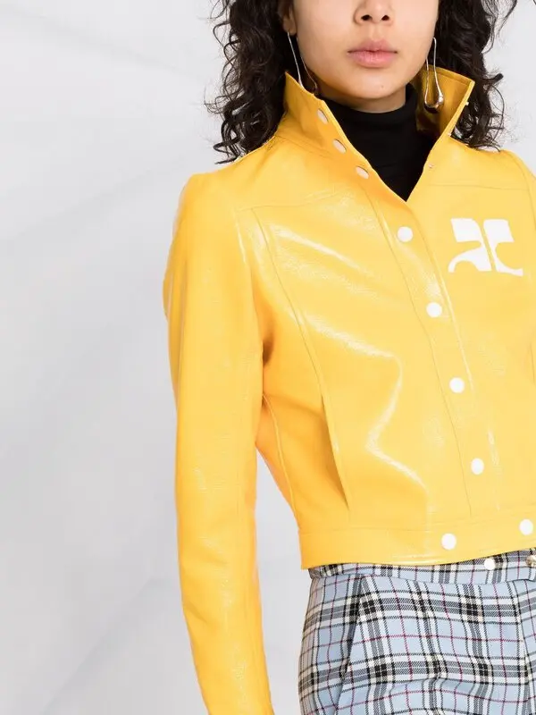 COURREGES Logo Patch Cropped Jacket
