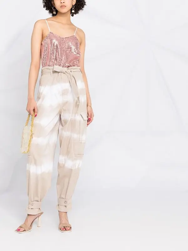 Stella McCartney Beige Cotton-denim Tie-dye Cargo Jeans