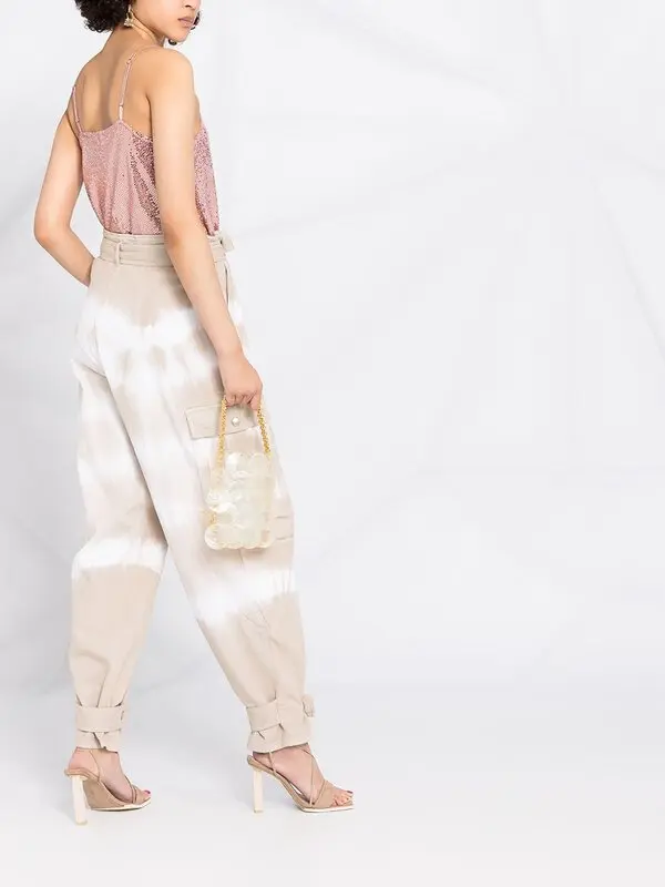 Stella McCartney Beige Cotton-denim Tie-dye Cargo Jeans