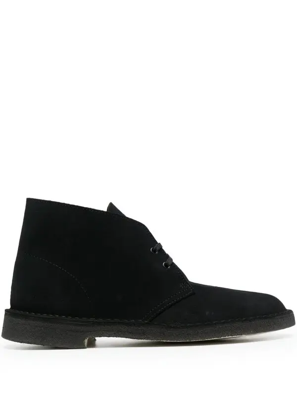 Clarks Suede Desert Boots - Black