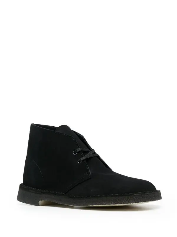 Clarks Suede Desert Boots - Black