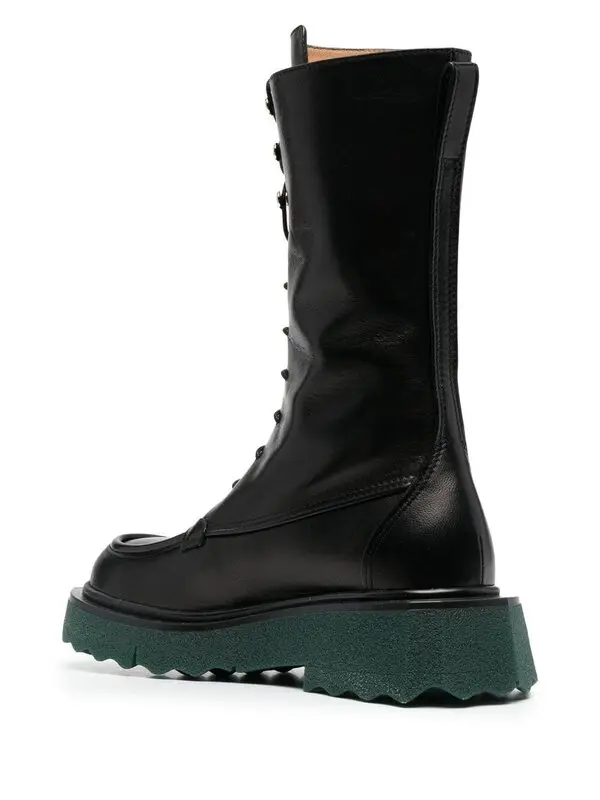 Off-White Sponge Combat Boots - Black