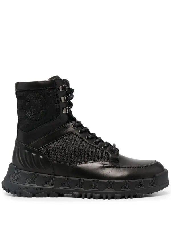 Versace Greca Rhegis Lace-up Boots
