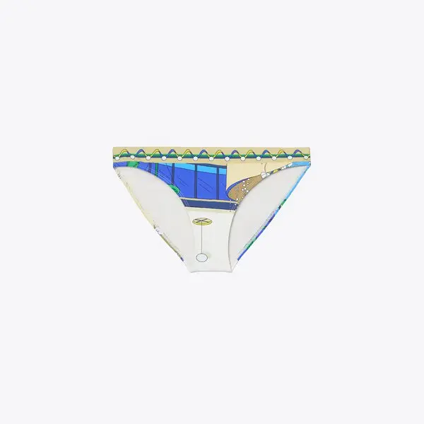 Tory Burch Printed Bikini Bottom - The Pool Blue