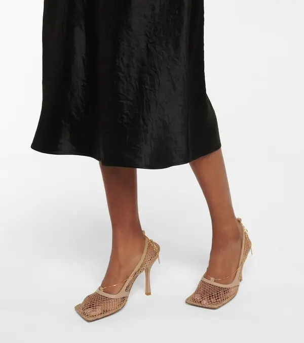 Max Mara Talete Satin Midi Dress - Black