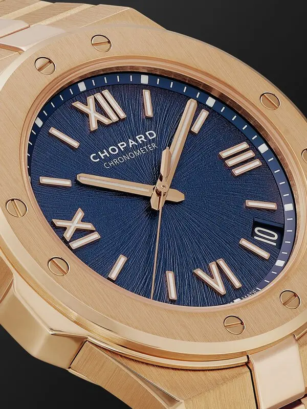 Chopard Alpine Eagle Large Automatic 41mm 18-karat Rose Gold Watch - Blue