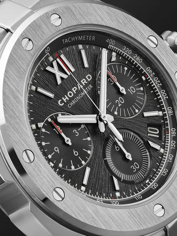 Chopard Alpine Eagle Xl Chrono Automatic 44mm Lucent Steel Bracelet Watch - Black