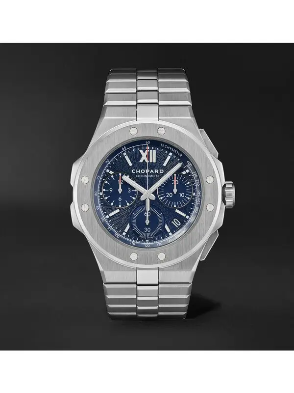 Chopard Alpine Eagle Xl Chrono Automatic 44mm Lucent Steel Watch - Blue