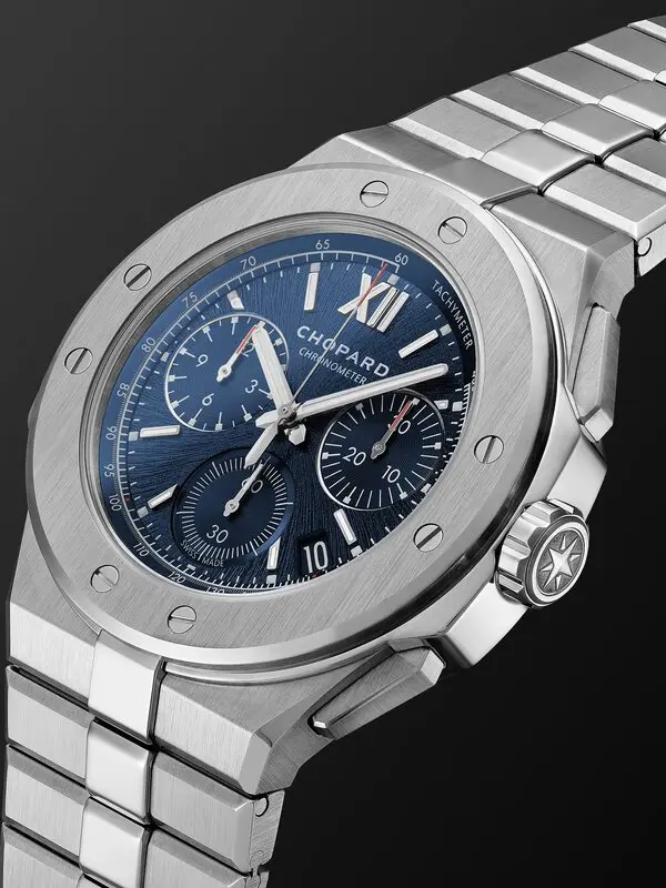 Chopard Alpine Eagle Xl Chrono Automatic 44mm Lucent Steel Watch - Blue