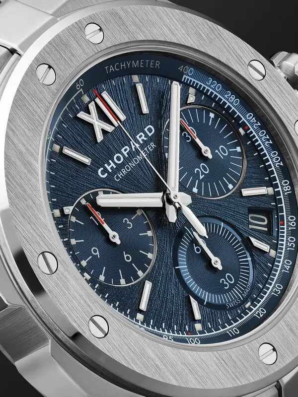 Chopard Alpine Eagle Xl Chrono Automatic 44mm Lucent Steel Watch - Blue