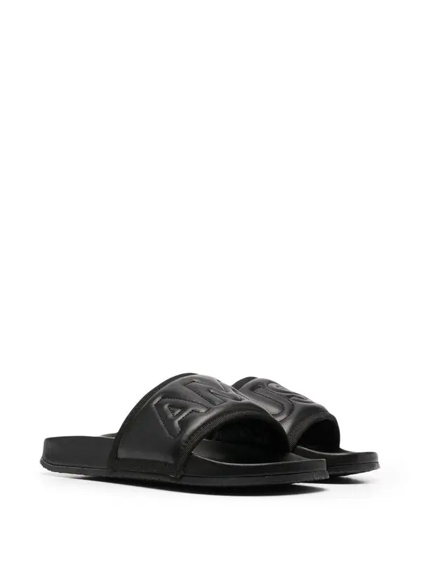 AMBUSH Padded Leather Slides - Black