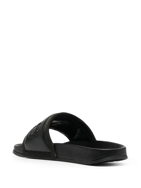 AMBUSH Padded Leather Slides - Black