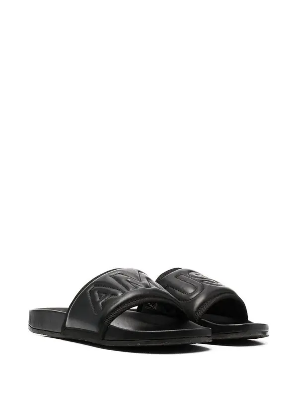 AMBUSH Embossed Logo Slides - Black