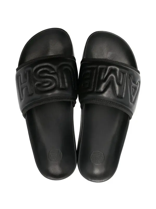 AMBUSH Embossed Logo Slides - Black