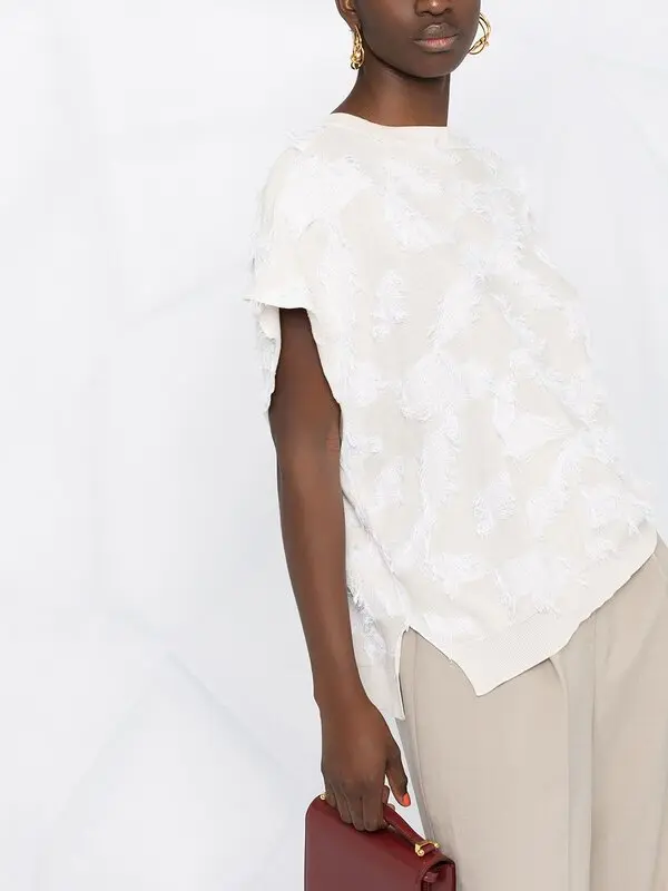 Fabiana Filippi Textured Cotton T-shirt
