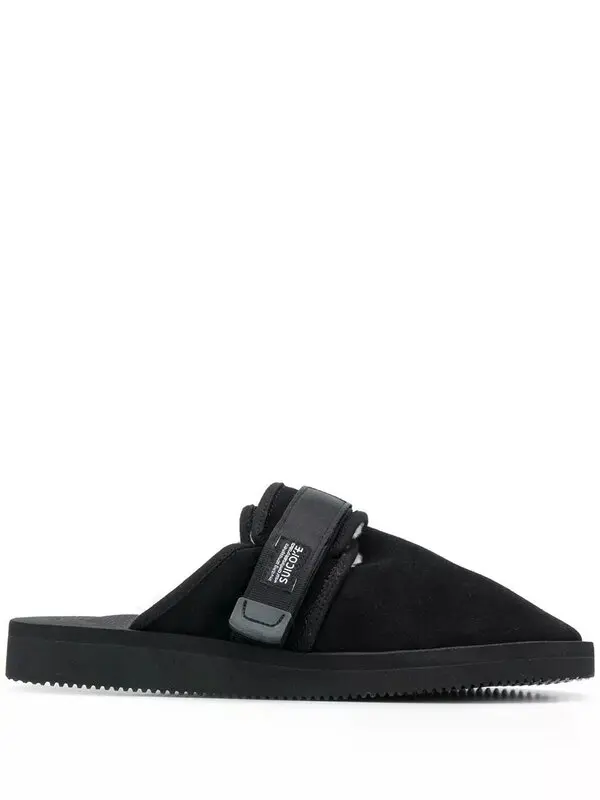 Suicoke Touch Strap Slippers - Black