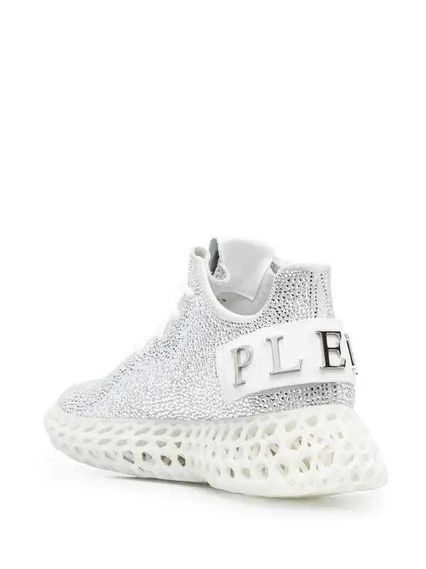 Philipp Plein Skeleton Runner Embellished Sneakers