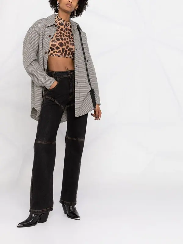 Philipp Plein Leopard-print Cropped Top