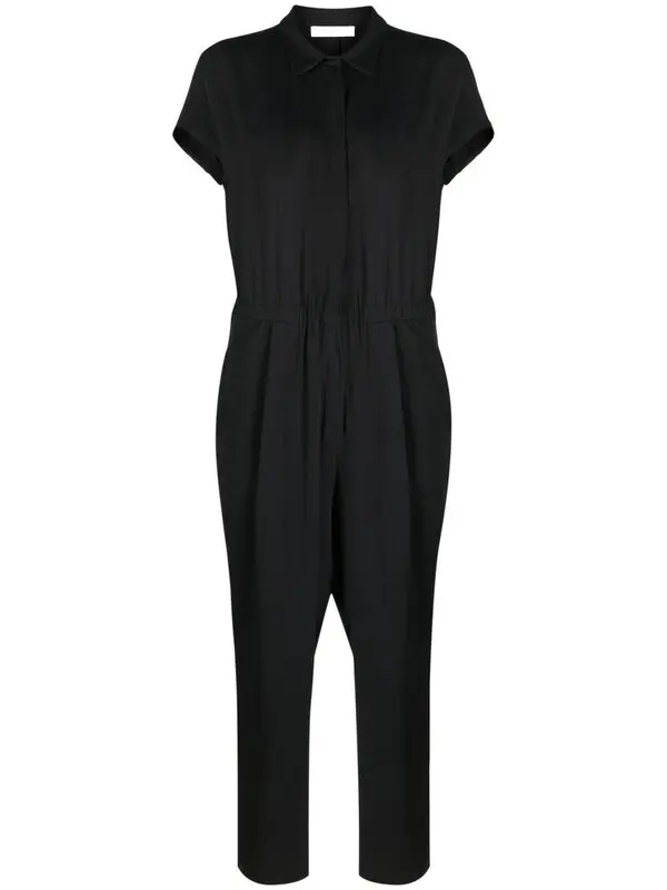 Fabiana Filippi Elasticated Short-sleeve Jumpsuit - Black