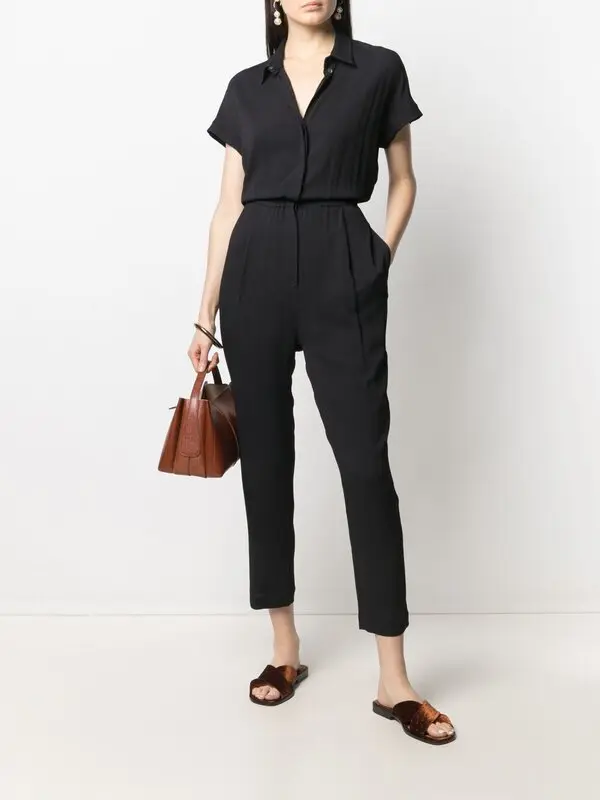 Fabiana Filippi Elasticated Short-sleeve Jumpsuit