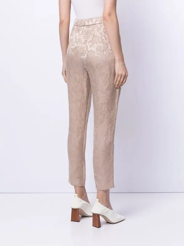 Fabiana Filippi High-rise Cropped Jacquard Trousers