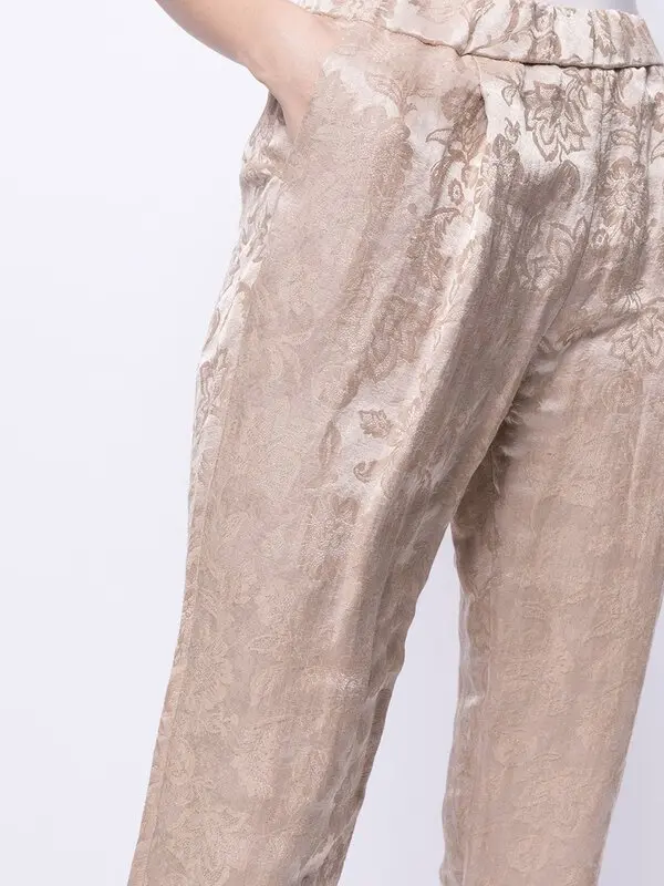 Fabiana Filippi High-rise Cropped Jacquard Trousers