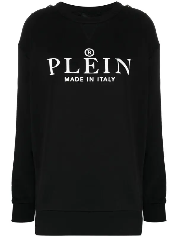 Philipp Plein Logo-print Cotton Sweatshirt - Black